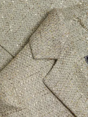 Kiton Metallic Tweed One-button Blazer