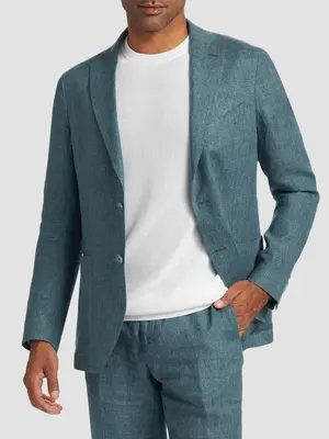 SAKS FIFTH AVENUE Délavé Solid Linen Suit Jacket