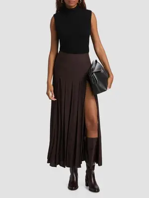 REFORMATION Nancy Pleated Midi-skirt