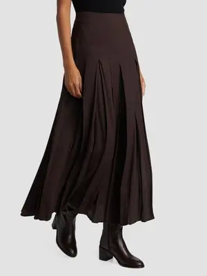 REFORMATION Nancy Pleated Midi-skirt