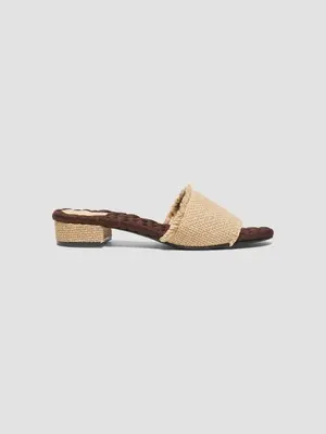 Aera Giorgia 25mm Vegan Sandals - Raffia