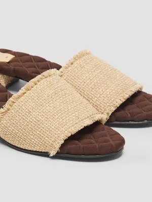 Aera Giorgia 25mm Vegan Sandals - Raffia