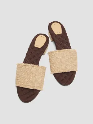 Aera Giorgia 25mm Vegan Sandals - Raffia