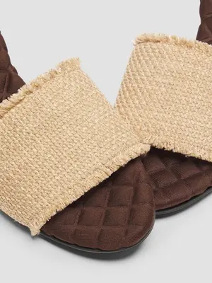 Aera Giorgia 25mm Vegan Sandals - Raffia