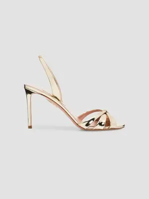 AQUAZZURA Tati 85mm Slingback Sandals - Soft Gold