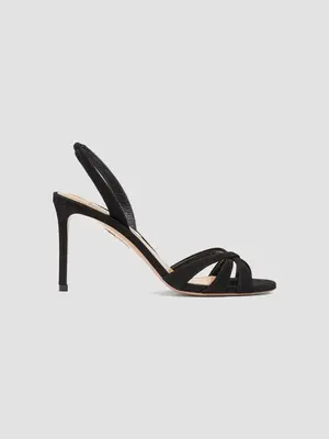 AQUAZZURA Tati 85mm Suede Slingback Sandals