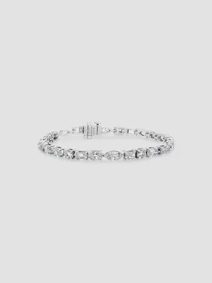 SAKS FIFTH AVENUE HIGH JEWELRY 18k Gold & 9.17 Tcw Diamond Bracelet - White