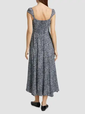 REFORMATION Bryson Floral Sweetheart Midi-dress