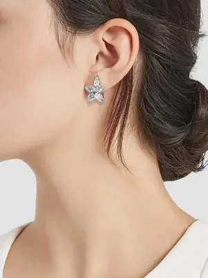 SAKS FIFTH AVENUE HIGH JEWELRY 6.00 Tcw Diamond Cluster Stud Earrings