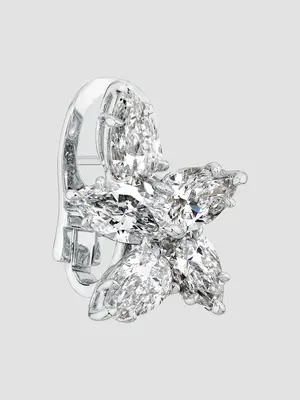 SAKS FIFTH AVENUE HIGH JEWELRY 6.00 Tcw Diamond Cluster Stud Earrings