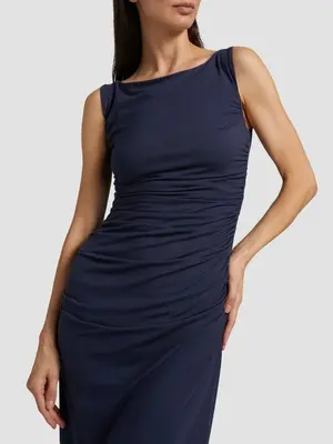 REFORMATION Benson Ruched Stretch Jersey Midi-dress