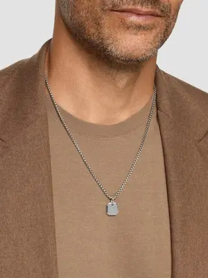 David Yurman Octagonal Amulet In Sterling 15mm
