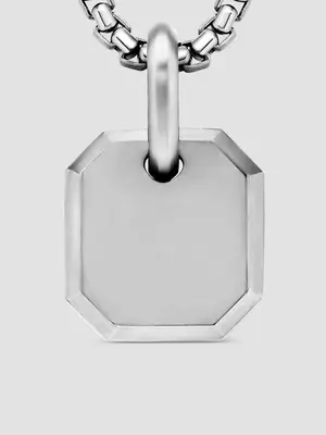 David Yurman Octagonal Amulet In Sterling 15mm