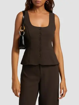 REFORMATION Delanie Square Neck Sleeveless Top