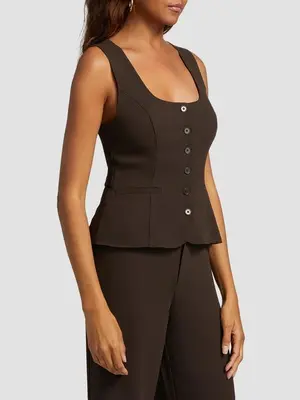 REFORMATION Delanie Square Neck Sleeveless Top