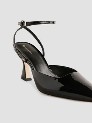 REFORMATION Natasha 75mm Patent Leather Pumps - Black