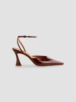 REFORMATION Natasha 75mm Patent Leather Pumps - Wine