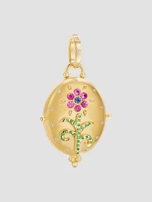 Temple St. Clair Fiori 18k & Multi-gemstone Locket