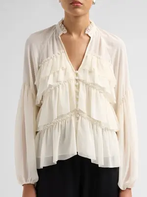 Cinq À Sept Amoura Ruffle Top