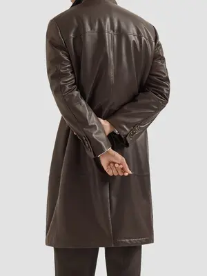 Brunello Cucinelli Nappa Leather Overcoat With Thermore Padding