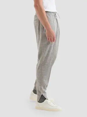 Brunello Cucinelli Cashmere And Silk French Terry Trousers With Elasticated Zipper Cuffs