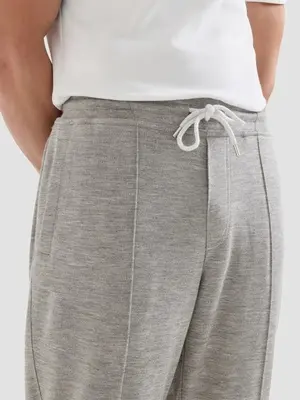Brunello Cucinelli Cashmere And Silk French Terry Trousers With Elasticated Zipper Cuffs