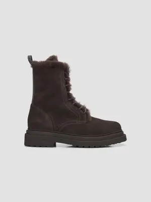 Brunello Cucinelli Monili-trim Suede Ankle Boots - Pepper