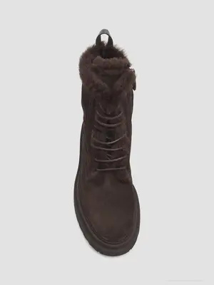 Brunello Cucinelli Monili-trim Suede Ankle Boots