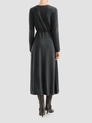 Brunello Cucinelli Cashmere Knit Belted Dress