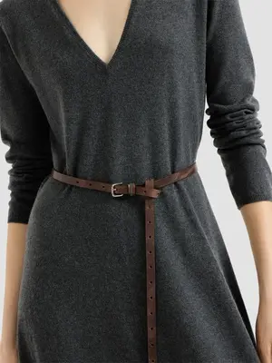 Brunello Cucinelli Cashmere Knit Belted Dress