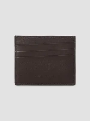 Brunello Cucinelli Smooth Calfskin Card Holder - Brown