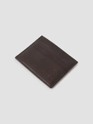 Brunello Cucinelli Smooth Calfskin Card Holder - Brown
