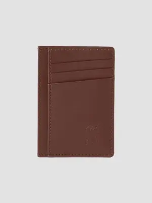 Brunello Cucinelli Smooth Calfskin Card Holder - Light Brown