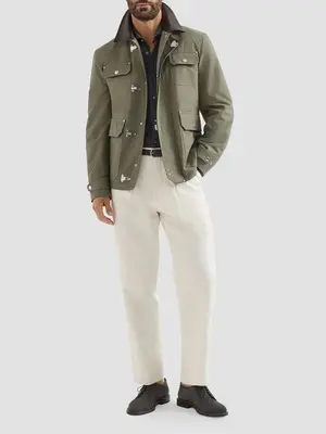 Brunello Cucinelli Cotton Piqué Western Shirt - Anthracite