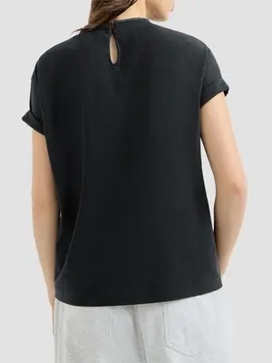 Brunello Cucinelli Stretch Cotton Jersey T-shirt - Anthracite