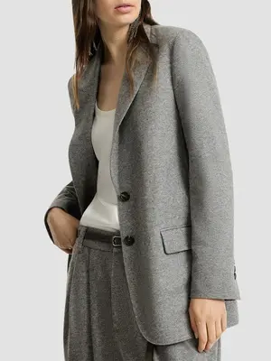 Brunello Cucinelli Cashmere Jersey Deconstructed Blazer
