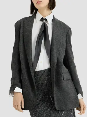 Brunello Cucinelli Cashmere Jersey Blazer - Anthracite