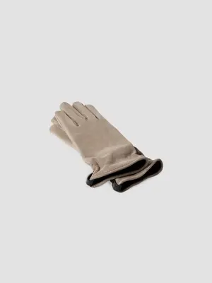 Brunello Cucinelli Suede Gloves With Monili