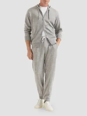 Brunello Cucinelli Cashmere And Silk French Terry Hooded Sweatshirt