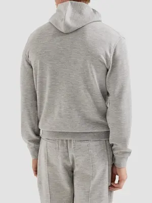 Brunello Cucinelli Cashmere And Silk French Terry Hooded Sweatshirt