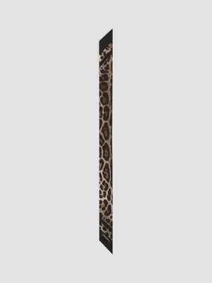 Dolce & Gabbana Print Silk Scarf - Leopard