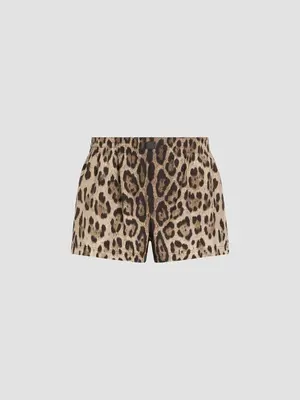 Dolce & Gabbana Dna -print Boxer Short Swim Trunks - Leopard