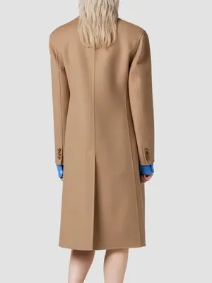 Miu Miu Single-breasted Double Cashmere Coat