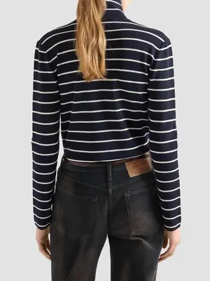 Prada Striped Wool Turtleneck Sweater