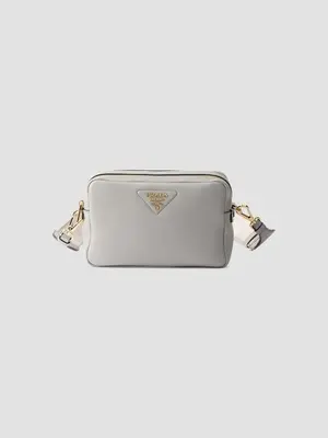 Prada Small Leather Shoulder Bag - Grey
