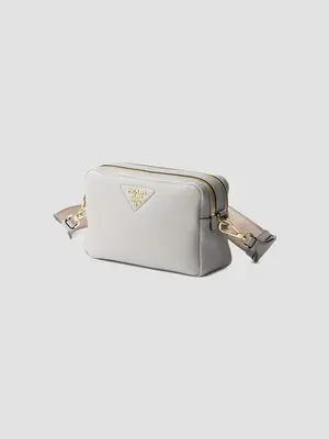 Prada Small Leather Shoulder Bag - Grey