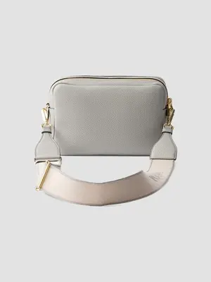 Prada Small Leather Shoulder Bag - Grey