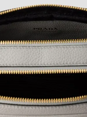 Prada Small Leather Shoulder Bag - Grey