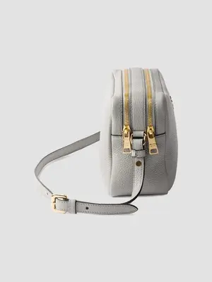Prada Small Leather Shoulder Bag - Grey
