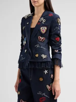 Cinq À Sept Greatest Hits Le Petit Roxie Denim Jacket